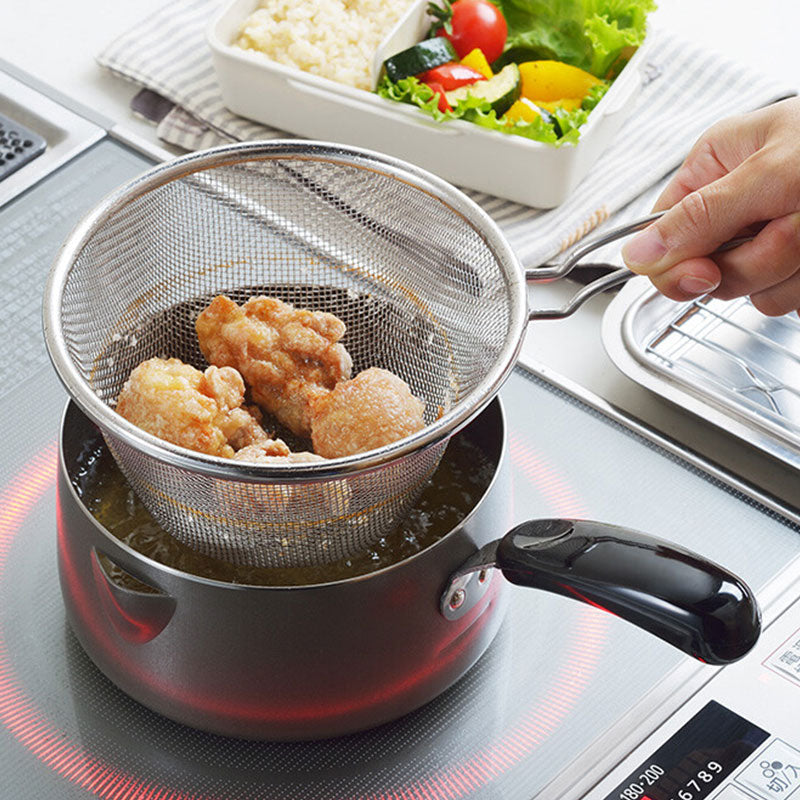 日本製圓形小炸鍋套裝 Japan Round Deep Fryer Set – feltwithlove LIVING